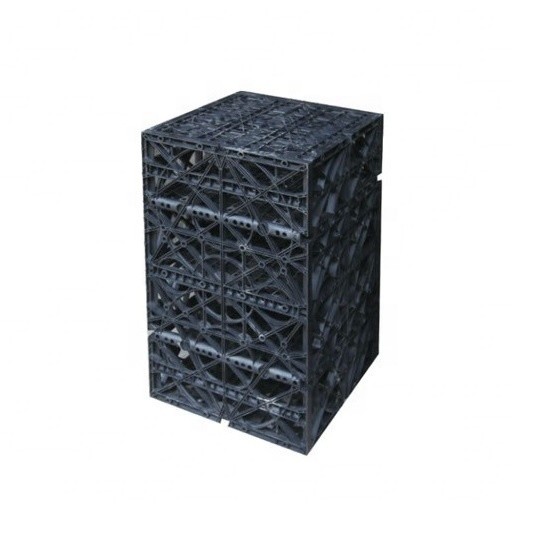 Black Plastic Geocellular Infiltration Drainage Box For Rainwater ...