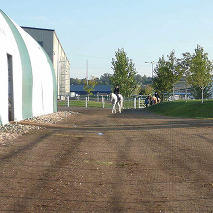 333x333x50mm Plastic Grass Lawn Floor Grid HDPE Horse Paddock Footing ...